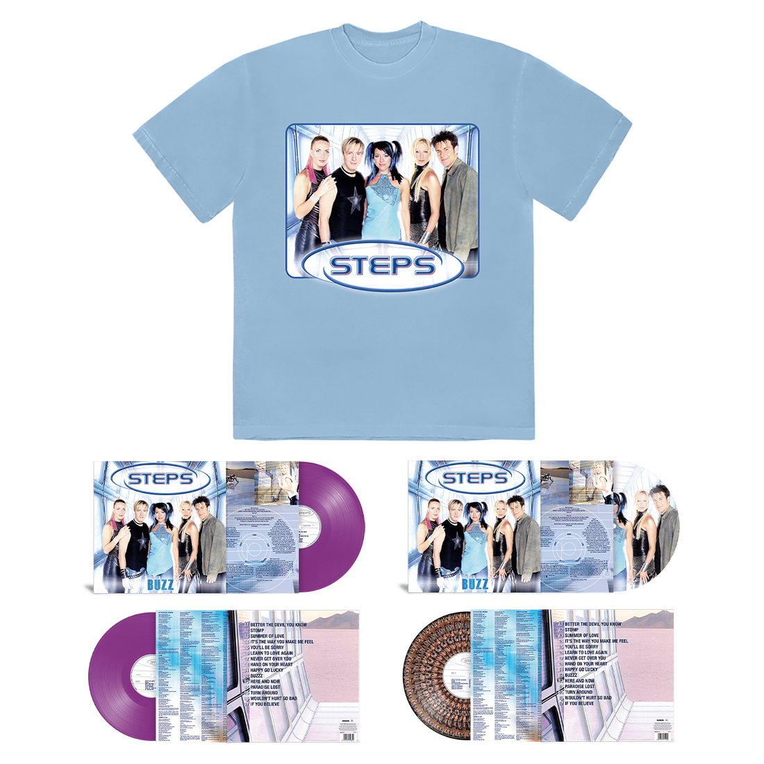 BUZZ T-SHIRT + 2 x LIMITED EDITION VINYL – Steps UK